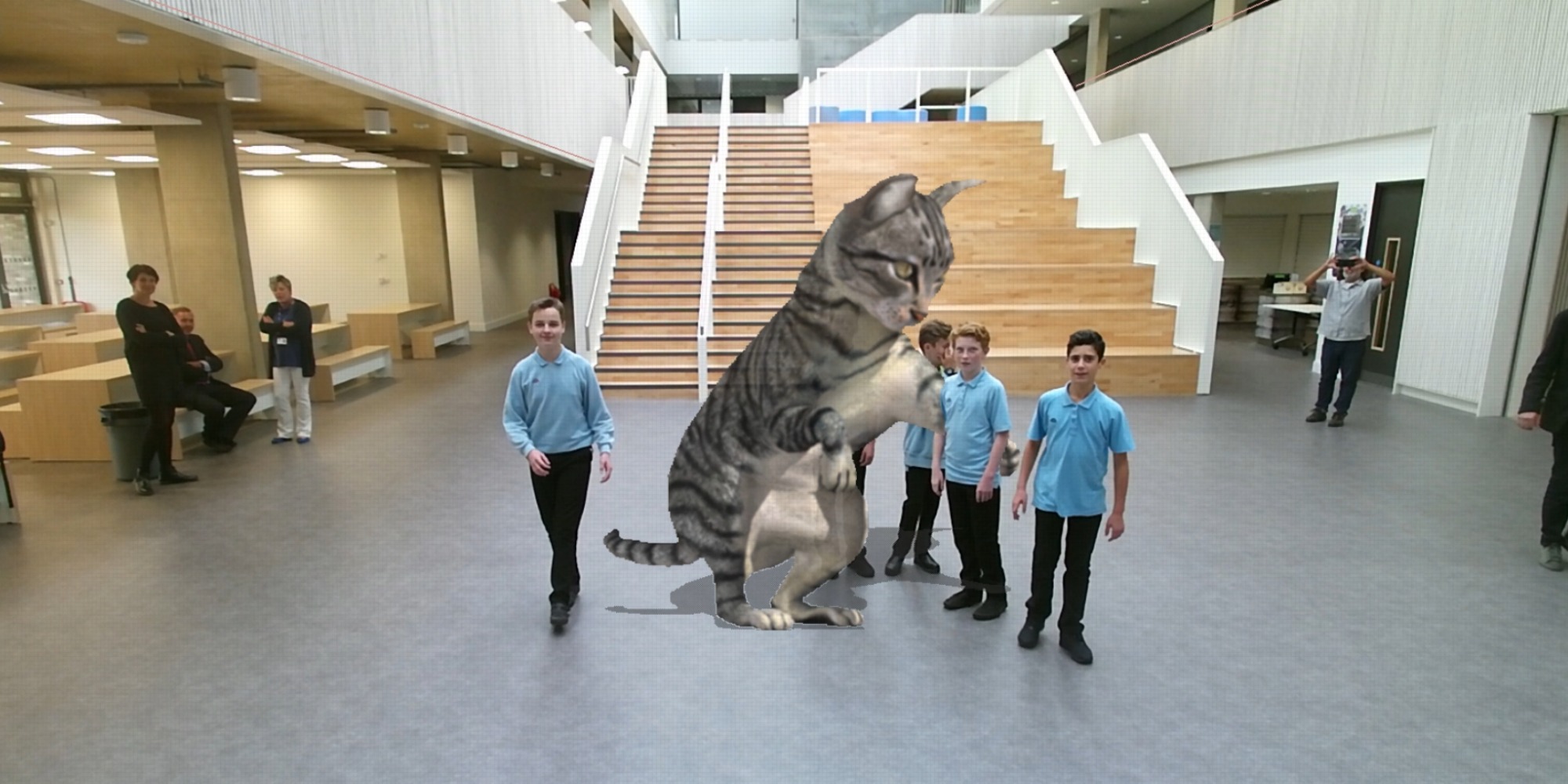 In Cambridge, an augmented reality cat in the corridors of the junior ...
